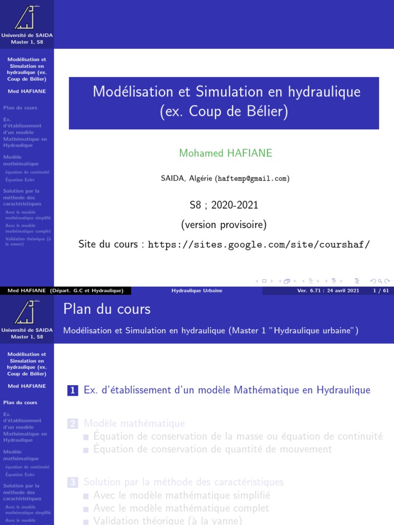 Modelisation Et Simulation Master1 Ver6 71 2021 | PDF | Simulation par ordinateur | Modèle ...