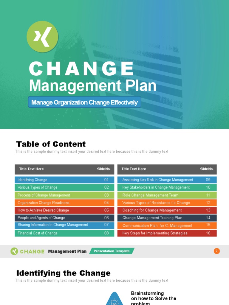 02 Organizational Change Management Plan | Download Free PDF | Change ...