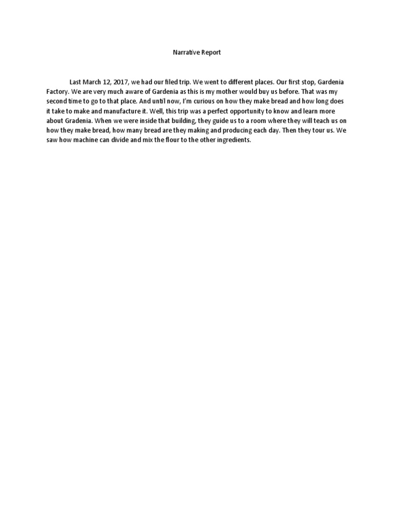 Narrative Report | PDF