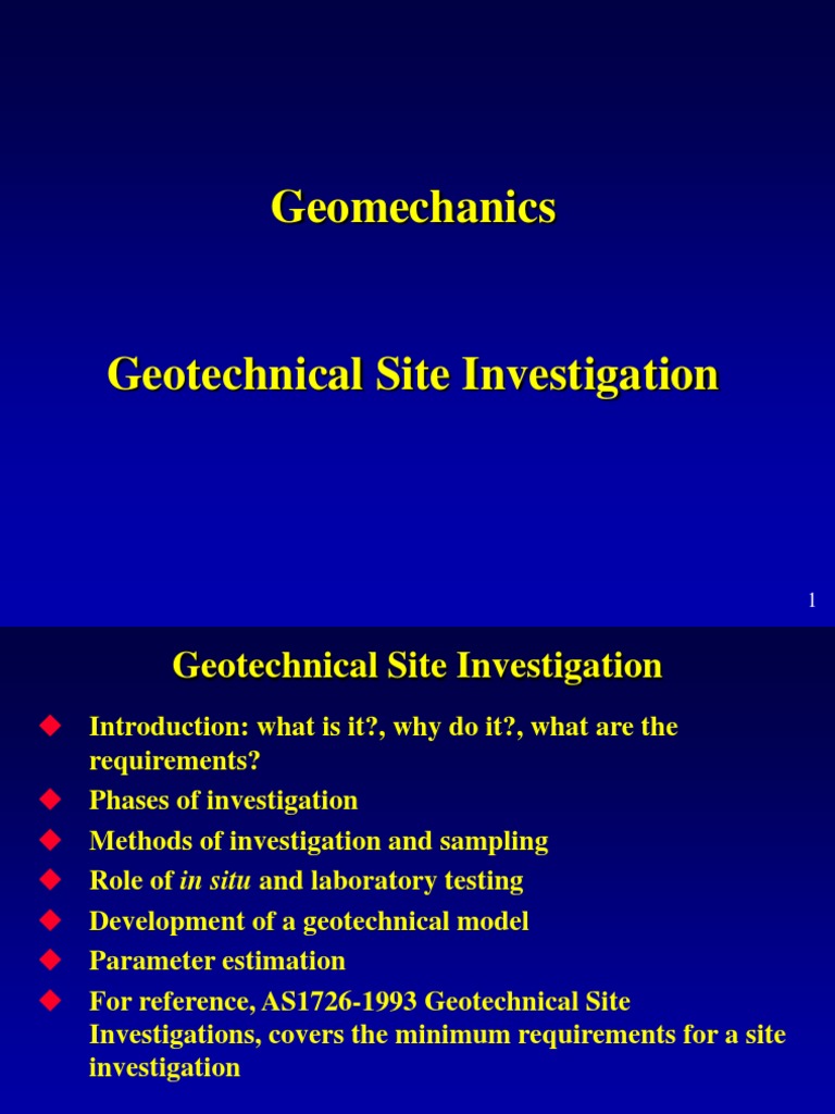 Site Investigation and Geotechnical Characterization | PDF | Geotechnical Engineering | Drilling Rig