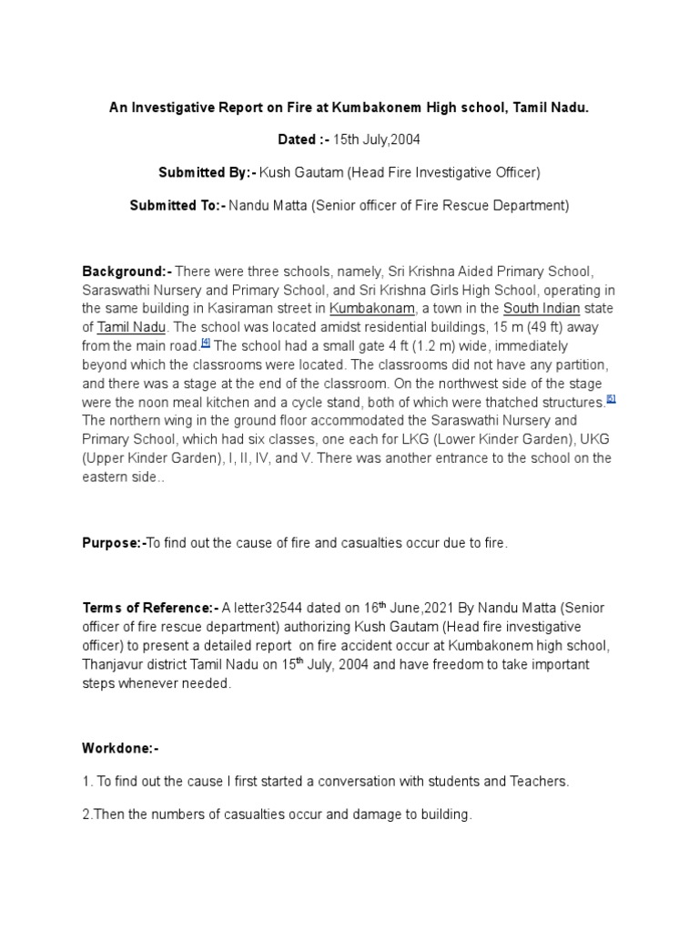 Investigative Report | PDF