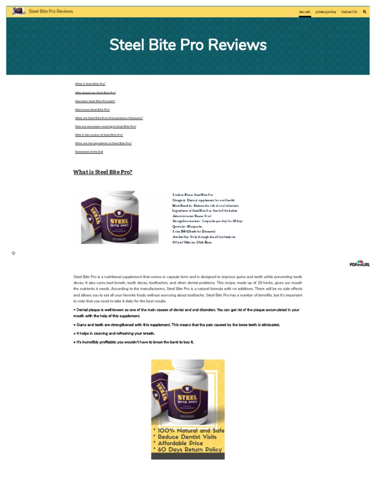 Steel Bite Pro Review | PDF