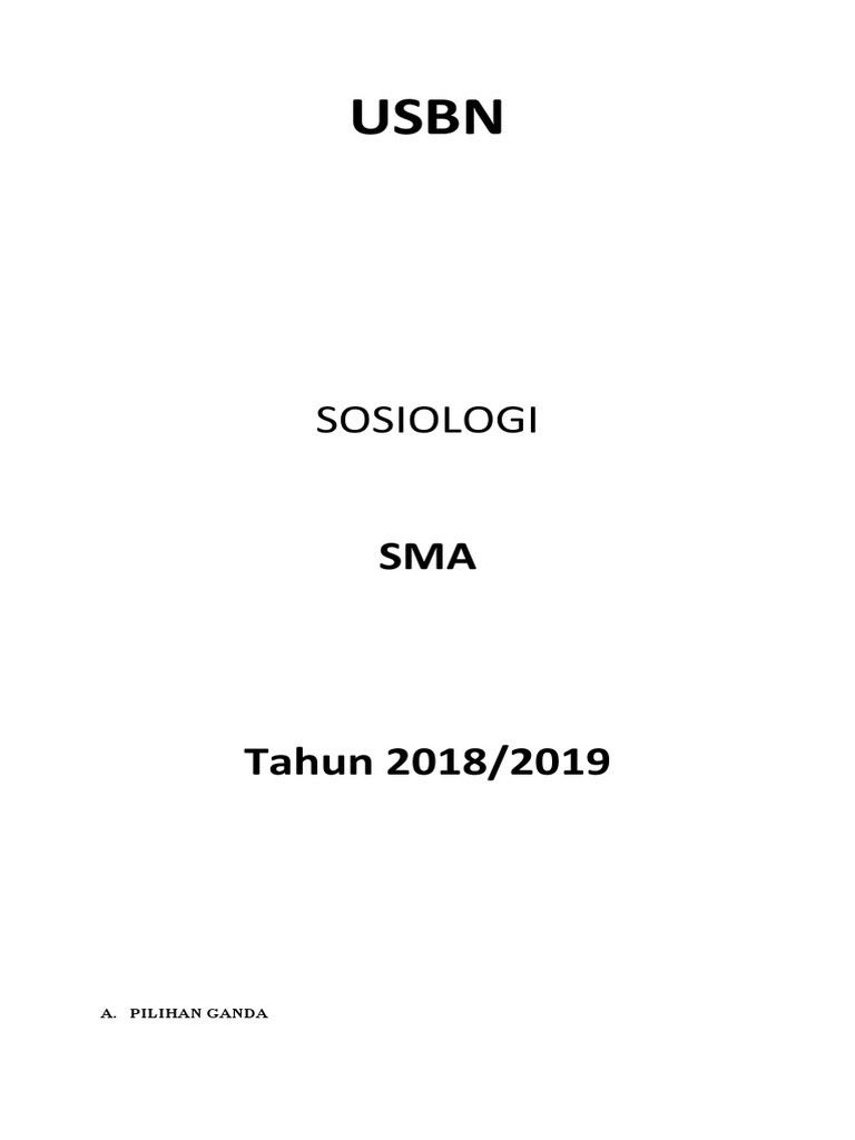Soal USBN | PDF