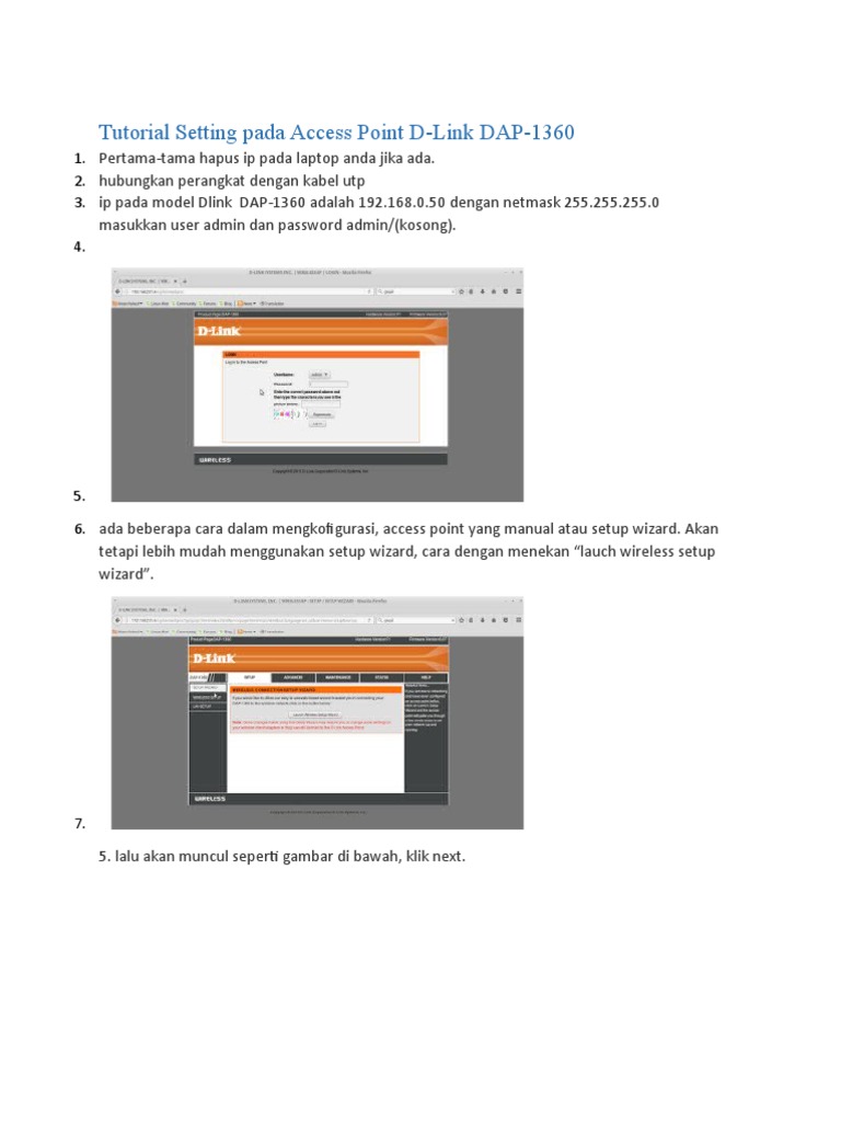 Setting DAP 1360 | PDF
