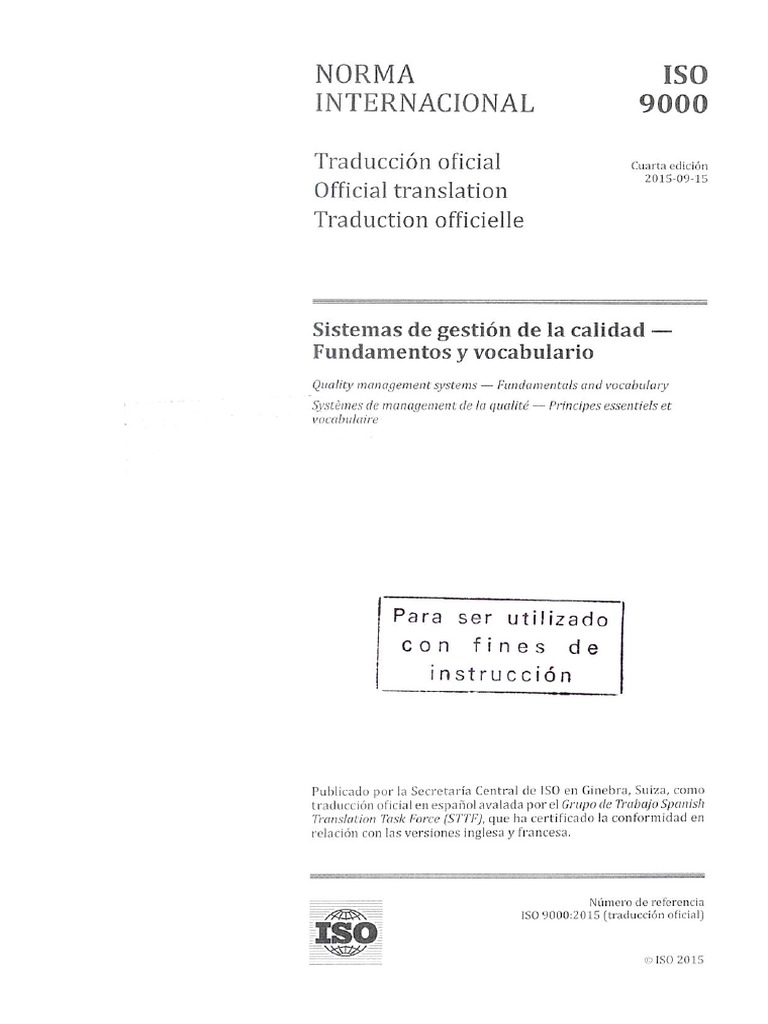 Iso 9000-2015 | PDF