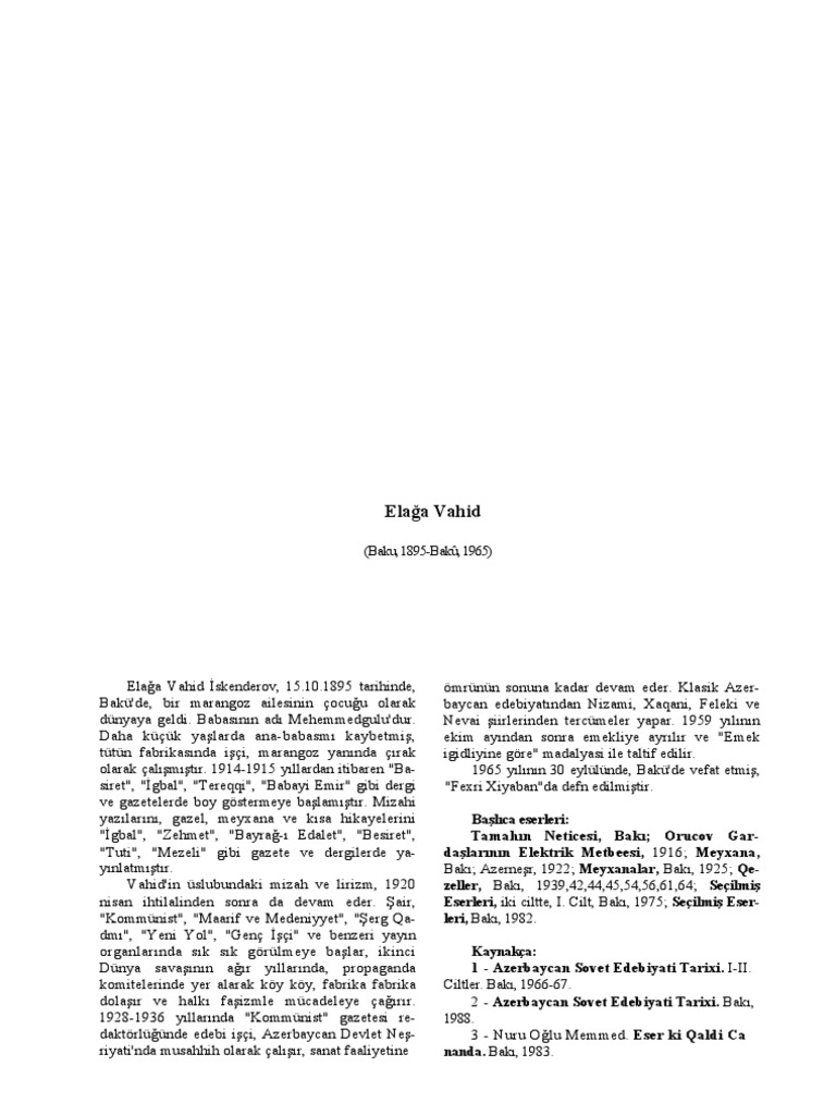 Elağa Vahid | PDF