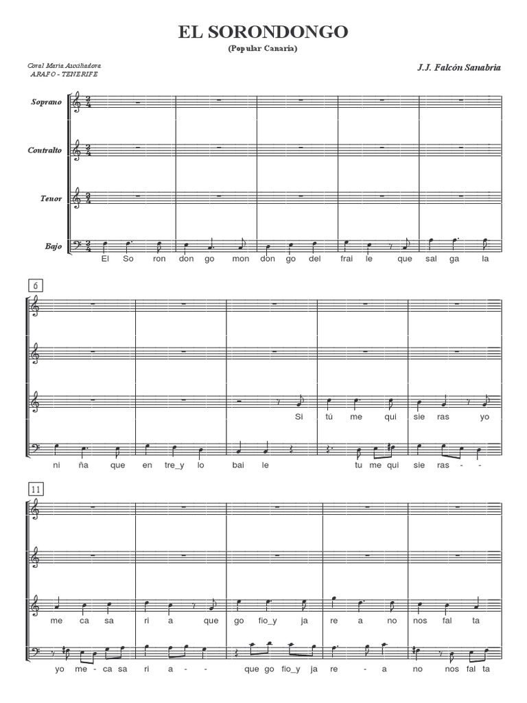 Sorondongo | PDF | Chant | Divertissement (Général)