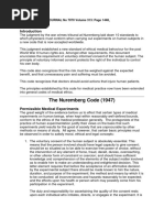 Nuremberg Code: Ethical Research Principles | PDF | Experiment | Consent