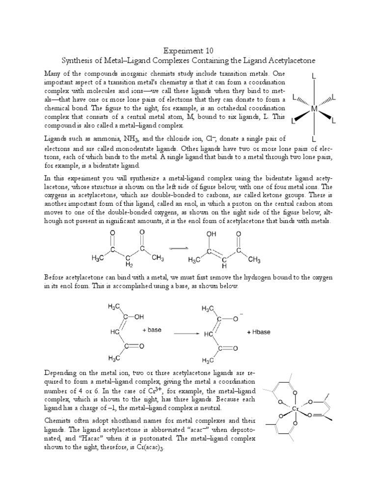 Metal ACAC | PDF | Coordination Complex | Ligand