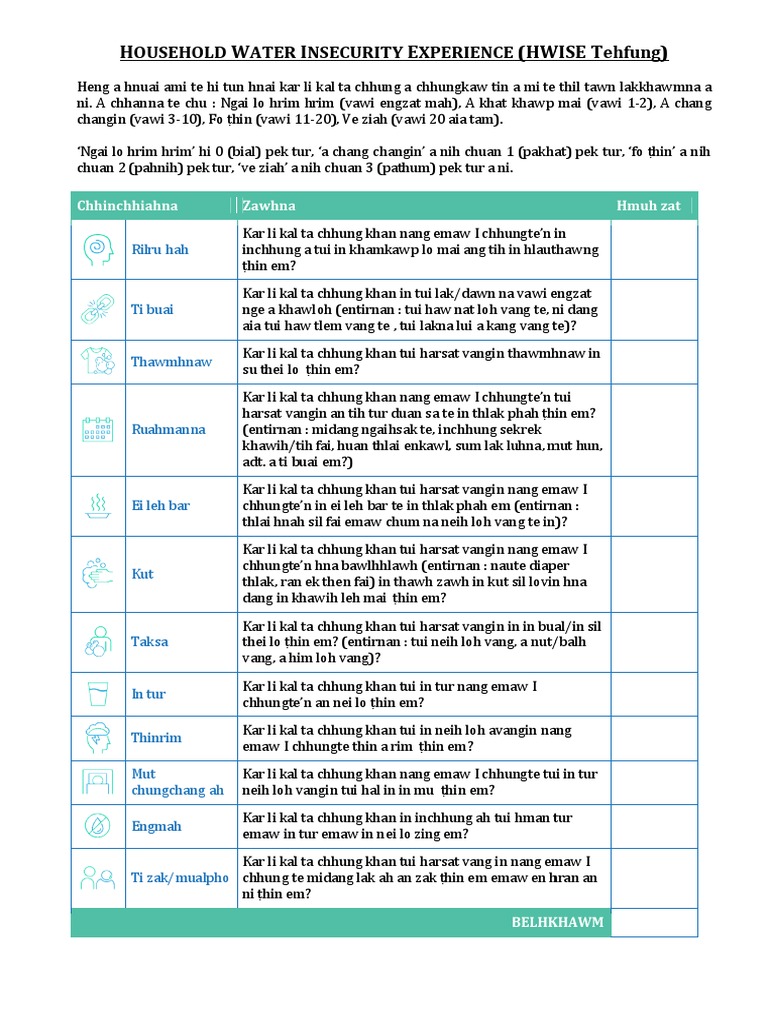 H W I E (Hwise T (Hwise T) : Ousehold Ater Ater Nsecurity Xperience ...