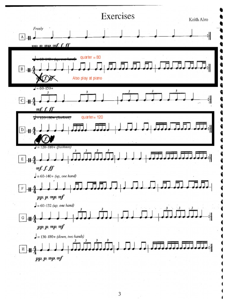 Tambourine Exercises | PDF