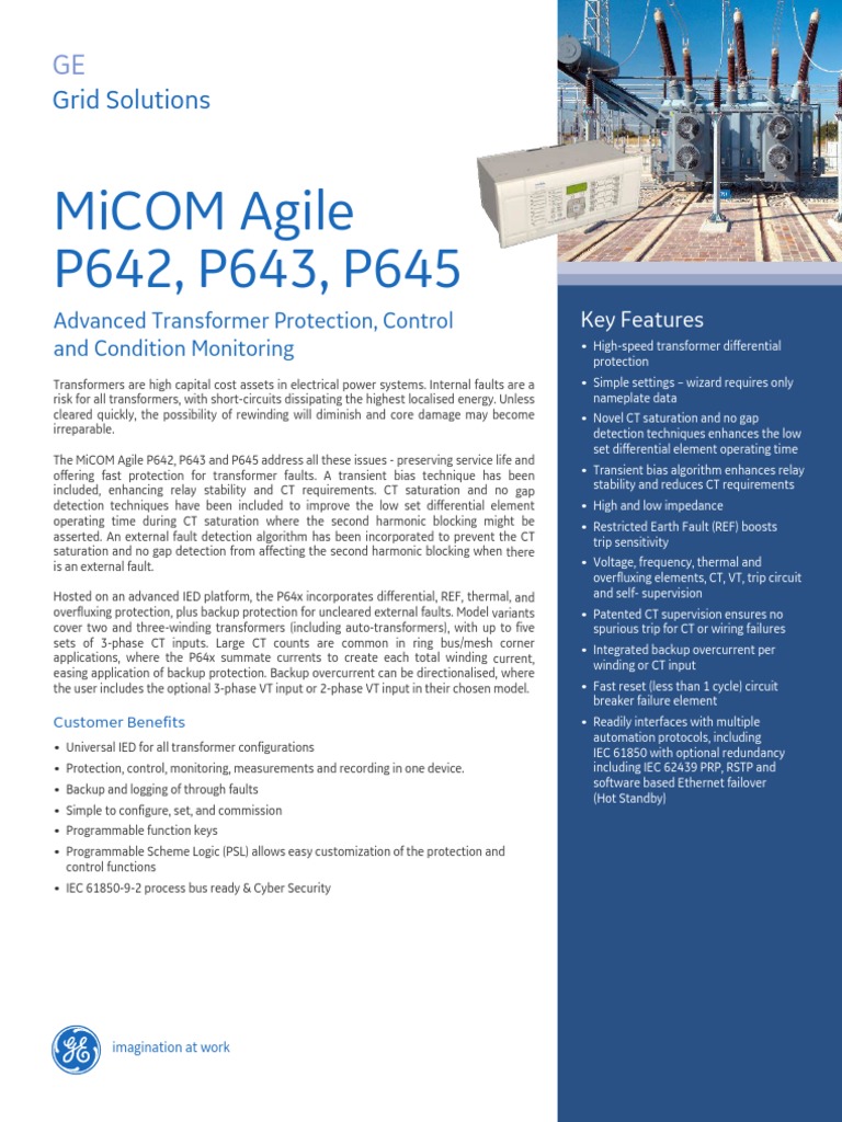 Alstom Differential Protection Relay | PDF | Transformer | Relay