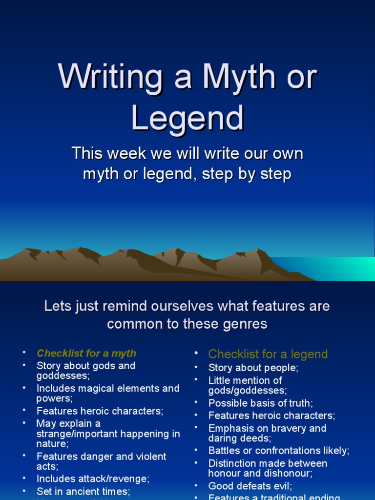 Writing A Myth or Legend | PDF