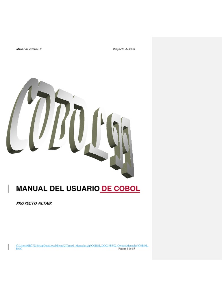 COBOL | PDF | Lenguaje de programación | Compilador