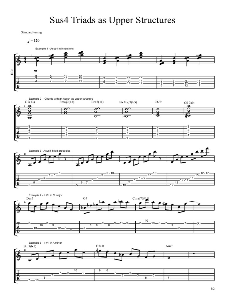 Sus4 Triads As Upper Structures | Download Free PDF | Music Theory ...