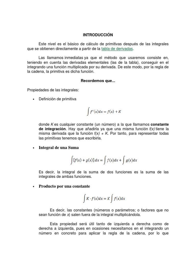 Guía de Integrales Indefinidas | PDF | Integral | Raíz cuadrada