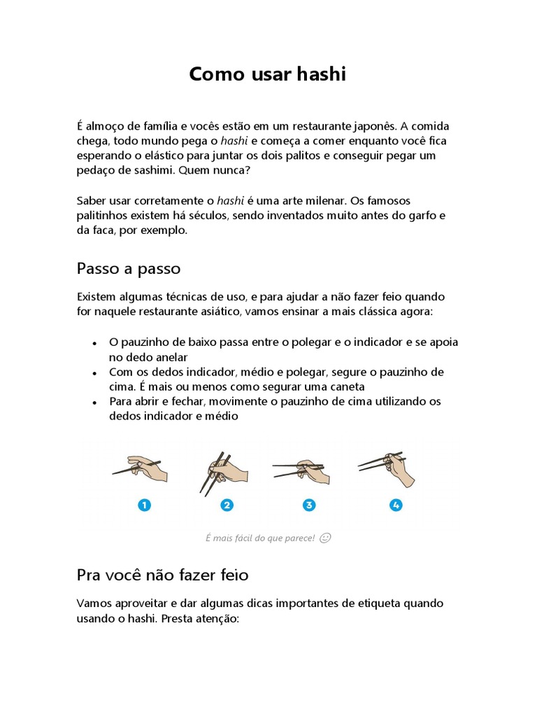 Como Usar Hashi | PDF
