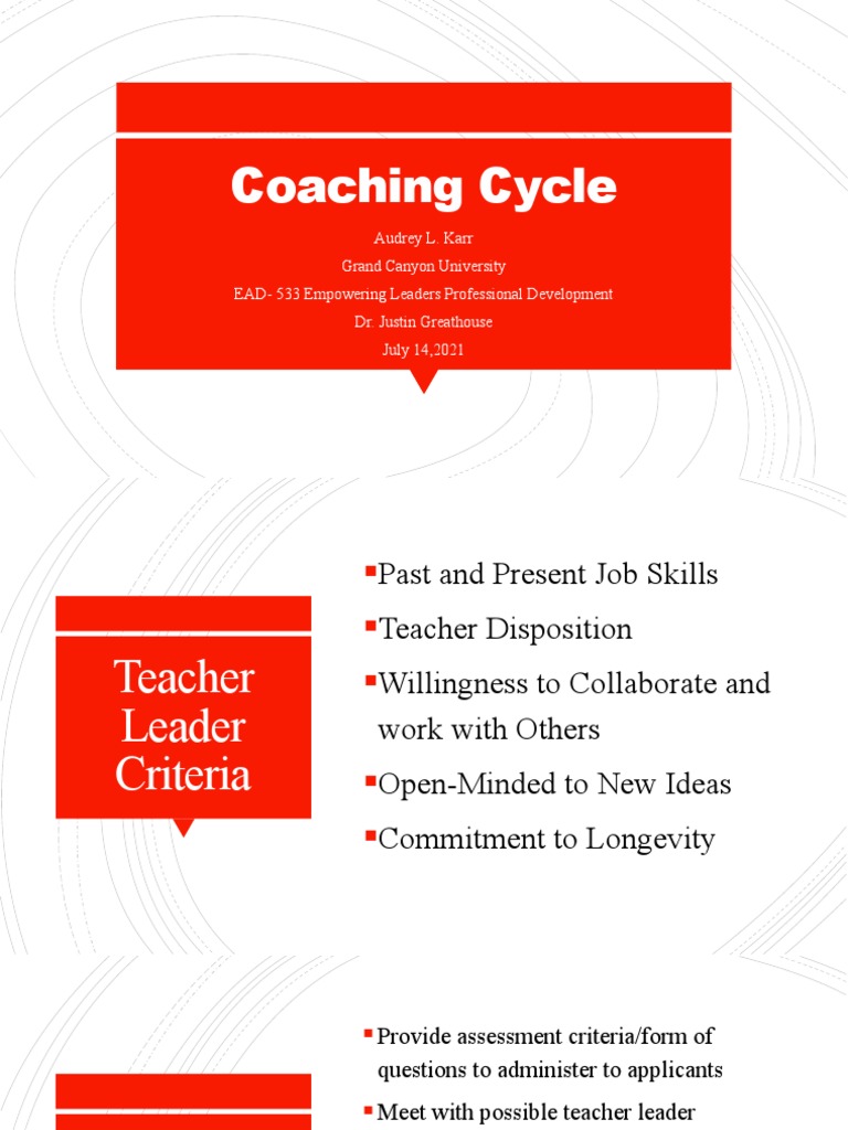 Coaching Cycle for Teacher Development | PDF | Teachers | Educational ...