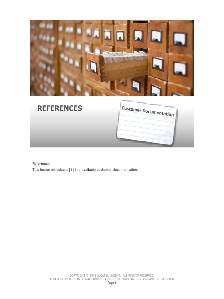References This Lesson Introduces (1) The Available Customer ...