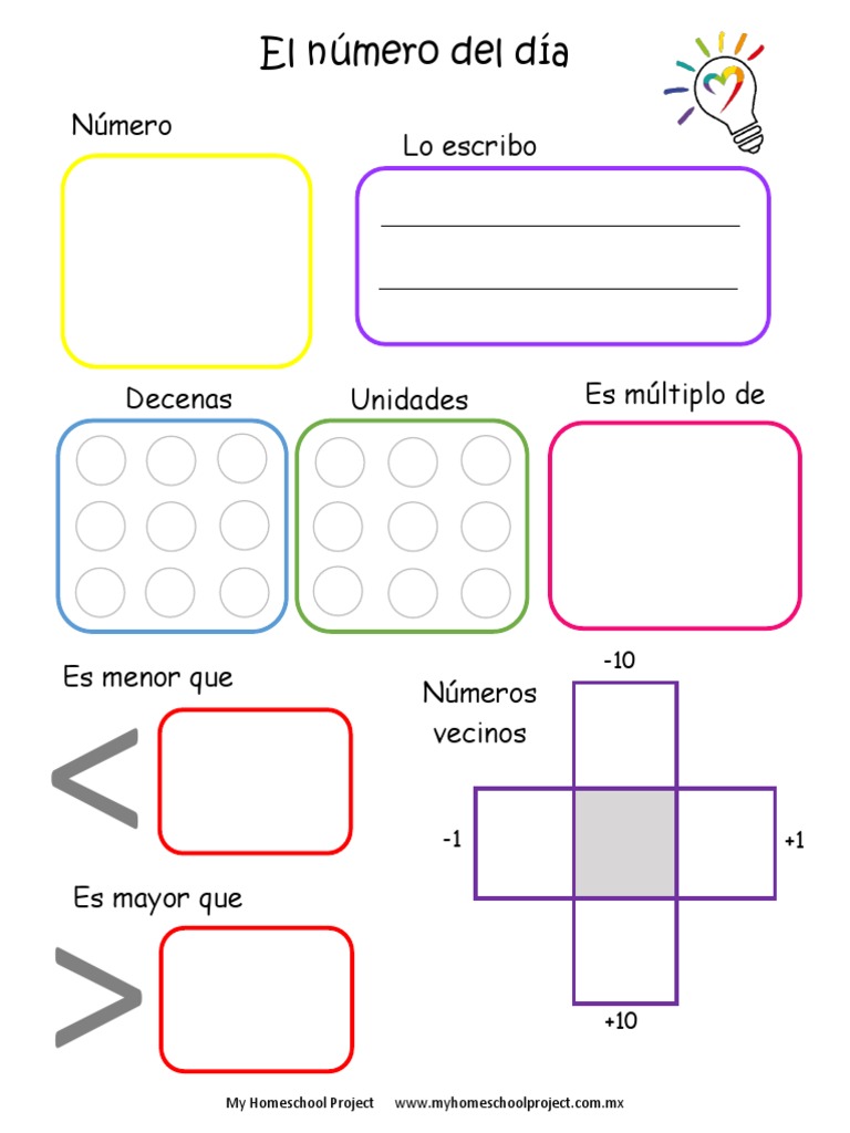 Plantilla El Número Del Día Primaria | PDF