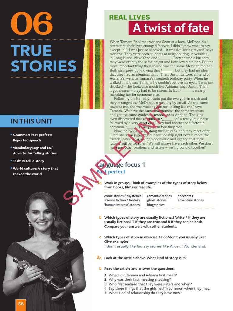 True Stories: Unit Unit Unit | PDF | Saki | Grammatical Tense