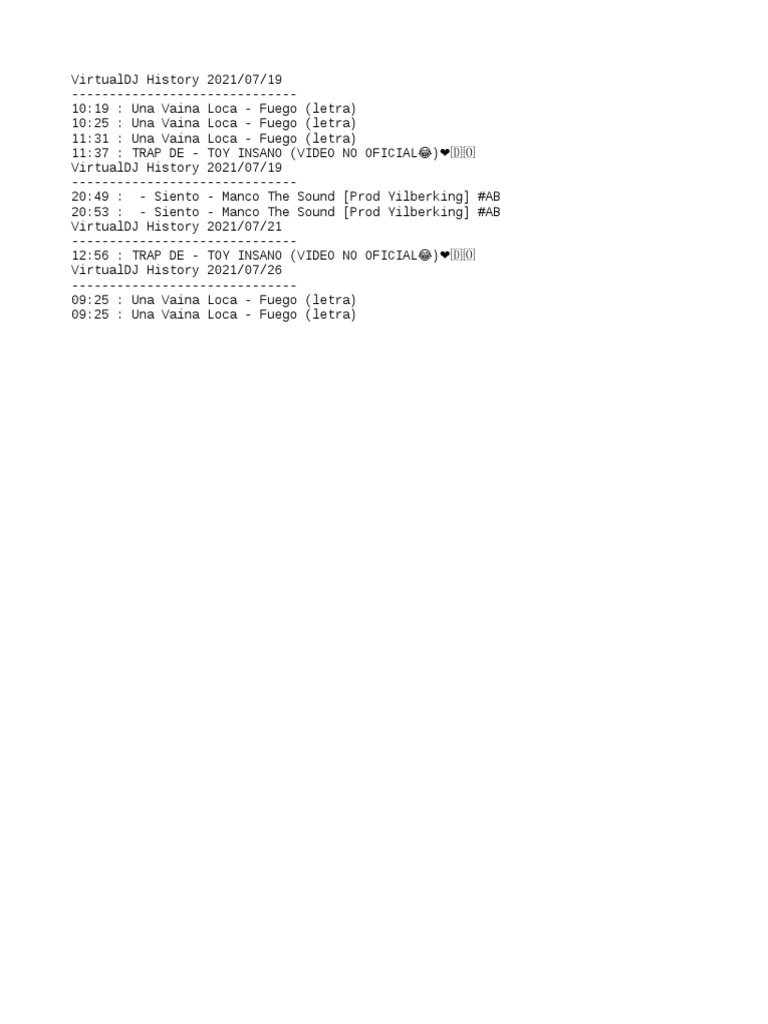 Track List | PDF
