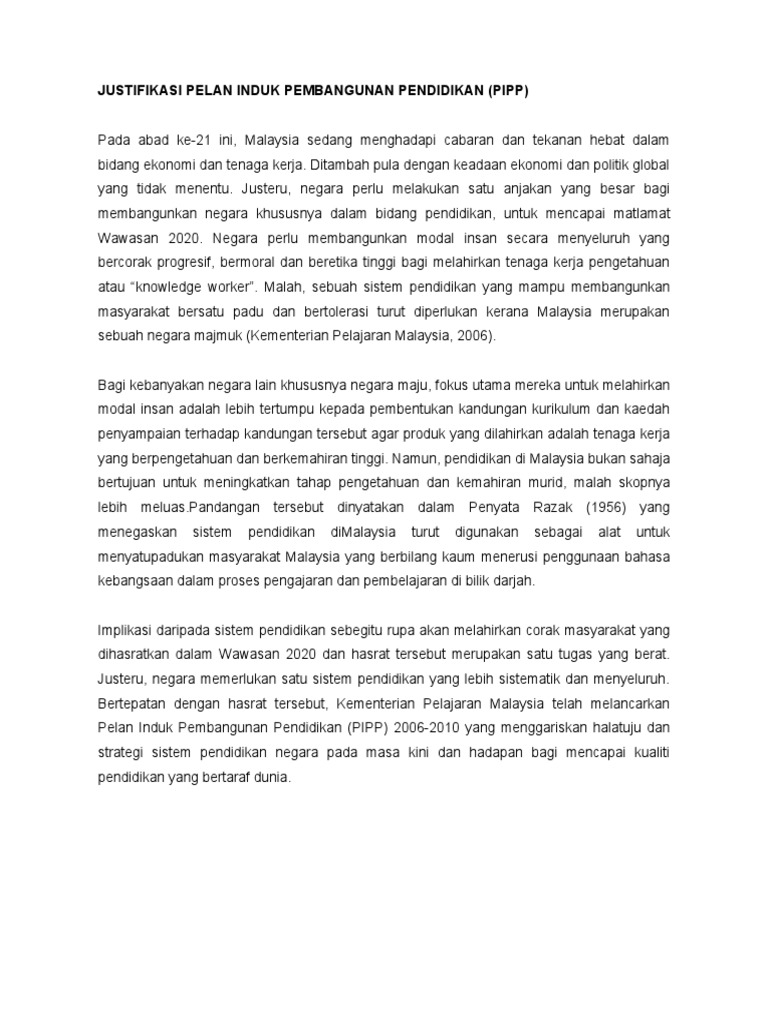 Justifikasi Pipp | PDF