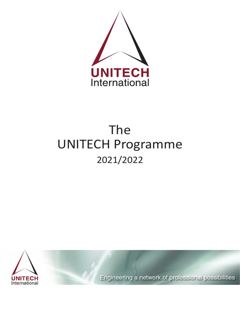 UNITECH Programme Handbook+6!10!20 | PDF | Master's Degree | Bachelor ...