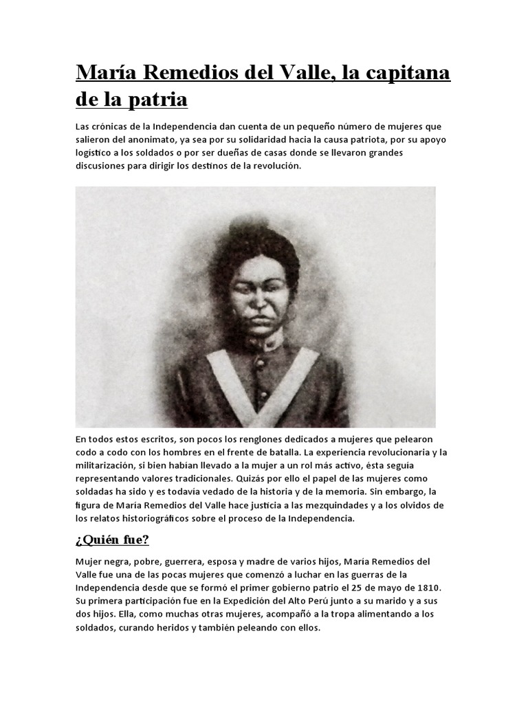 María Remedios Del Valle | PDF | América del Sur | Argentina