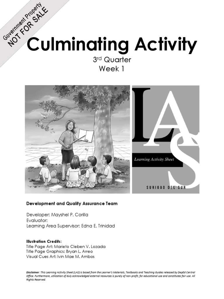 Understanding Culminating Activities | PDF | Social Science | Poetry