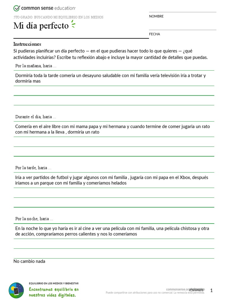 Mi Dia Perfecto | PDF