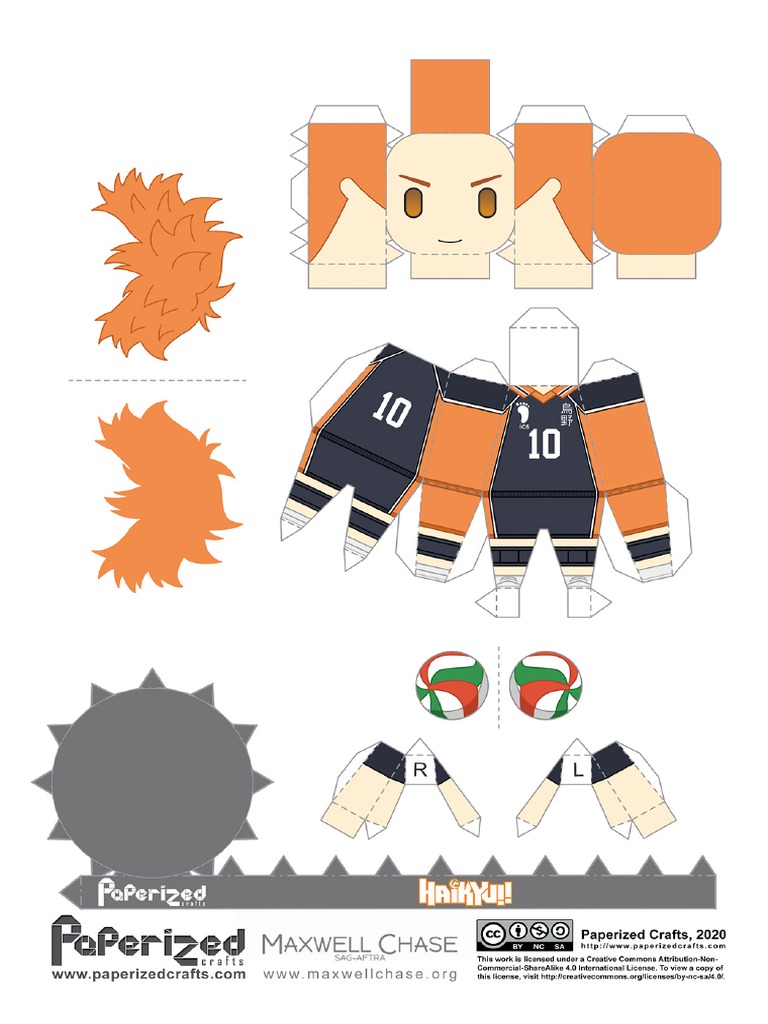 Haikyuu - Shoyo Hinata Papercraft | PDF