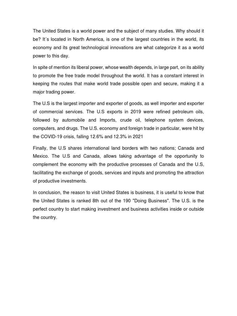 U.S. Economy and Global Trade Insights | PDF