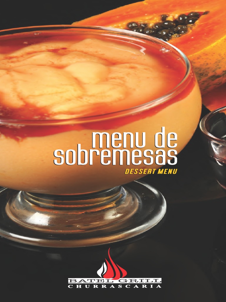 Cardapio Sobremesa BatelGrill | PDF | Bebida | Sobremesas