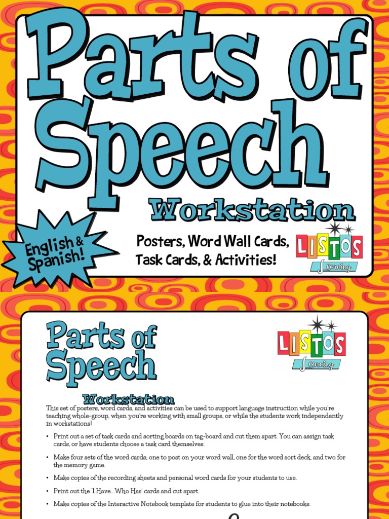 English Spanish !: Posters, Word Wall Cards, Task Cards, Activities ...