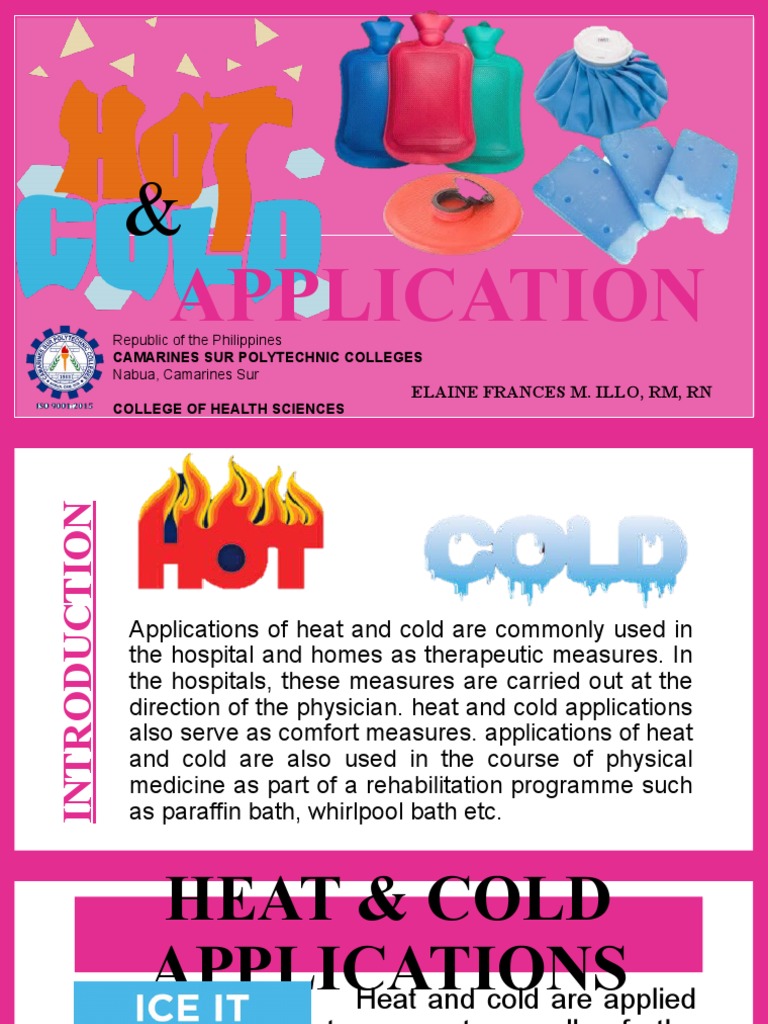 Hot and Cold Applications in Nursing | PDF | Vasodilation | Physiology