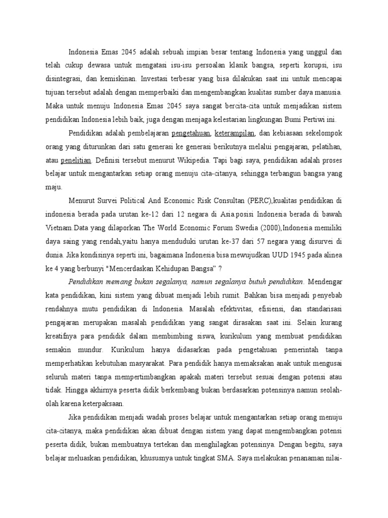 Essay Pendidikan | PDF