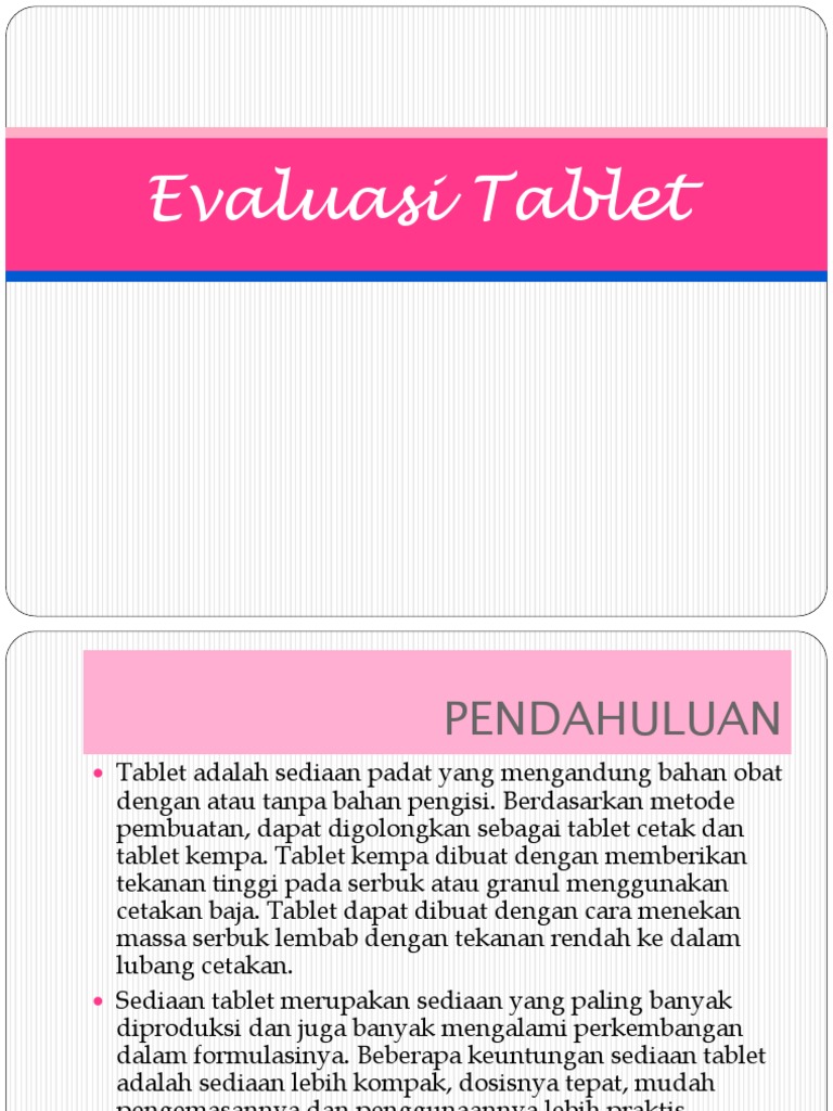 Evaluasi Tablet | PDF