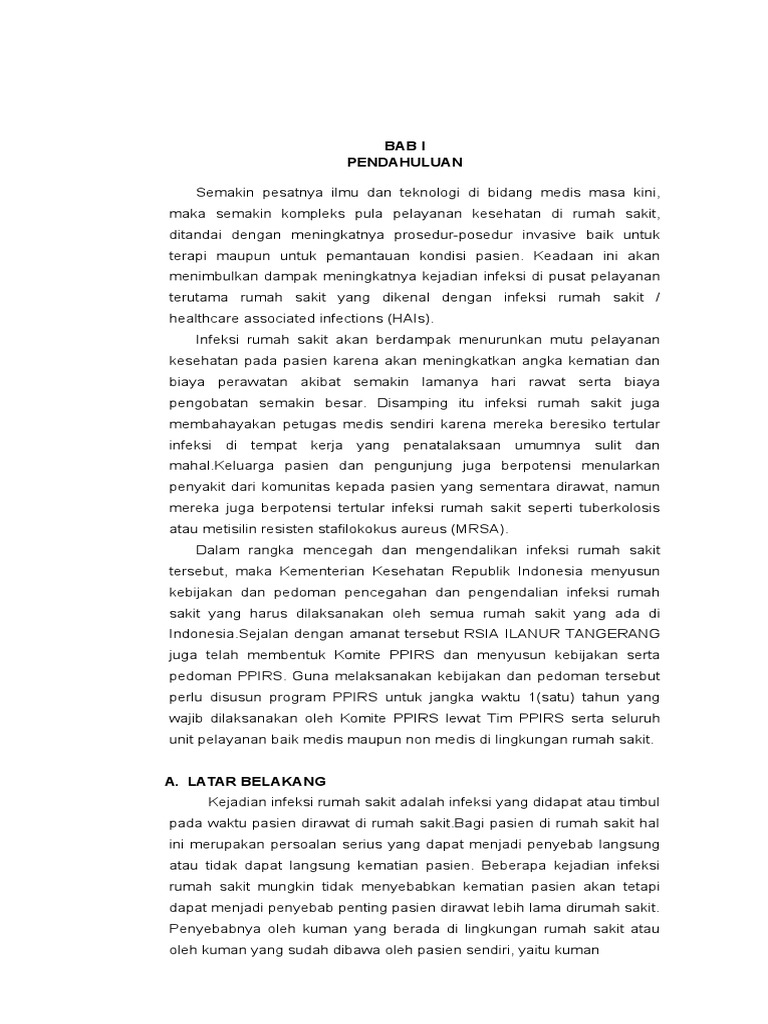 Pencegahan Infeksi RSIA ILANUR | PDF