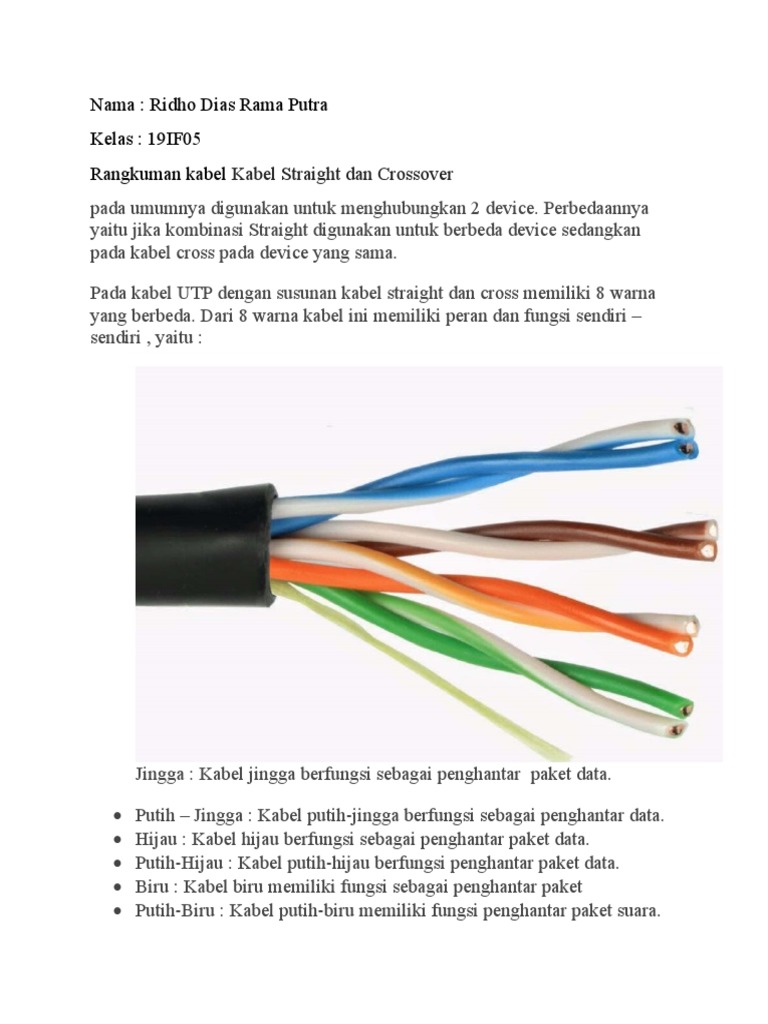 Rangkuman Kabel Straight Dan Crossover | PDF