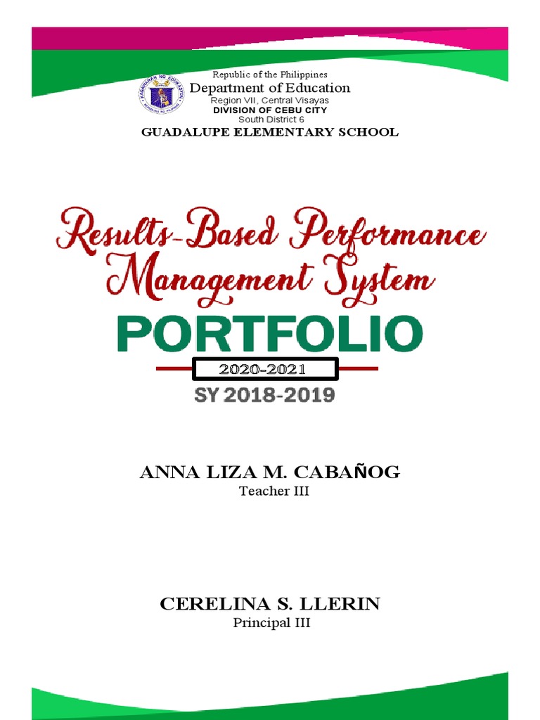 RPMS Portfolio COVER | PDF