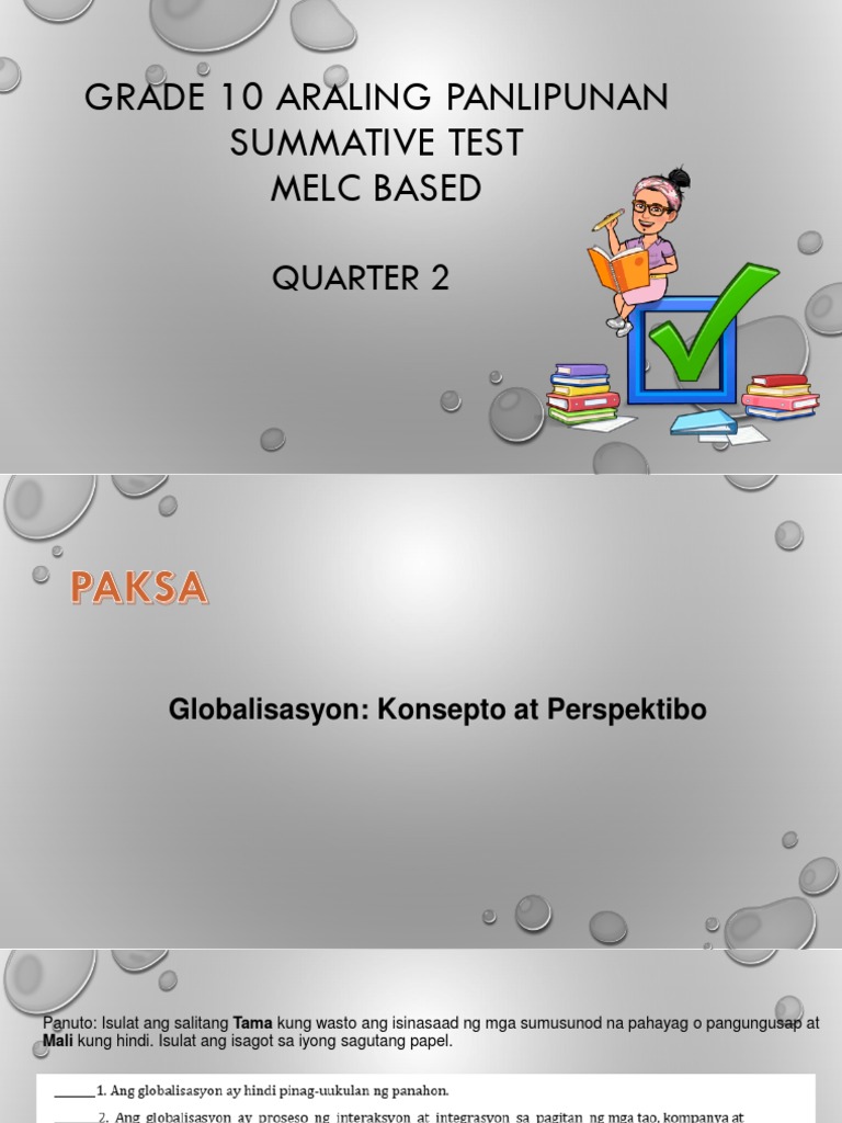2ndQ-summativetest-Grade 10 Araling Panlipunan | PDF