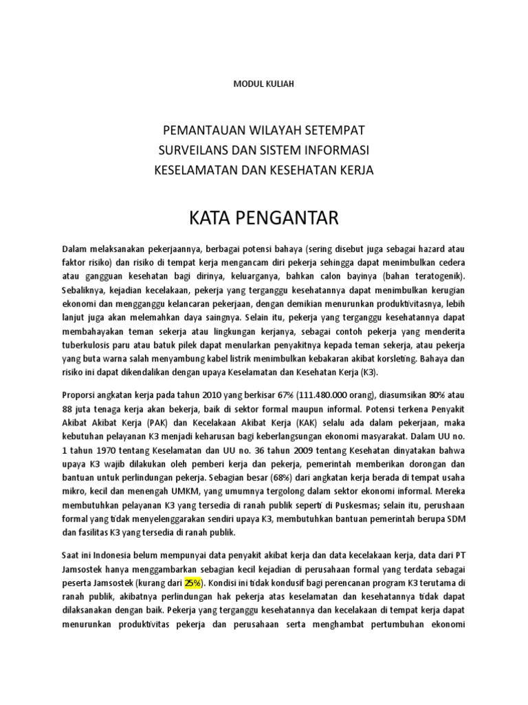 Modul Kuliah K3 | PDF