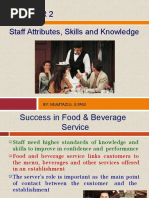 WAT Hospitality Training Handbook | PDF | Tableware | Identity Document