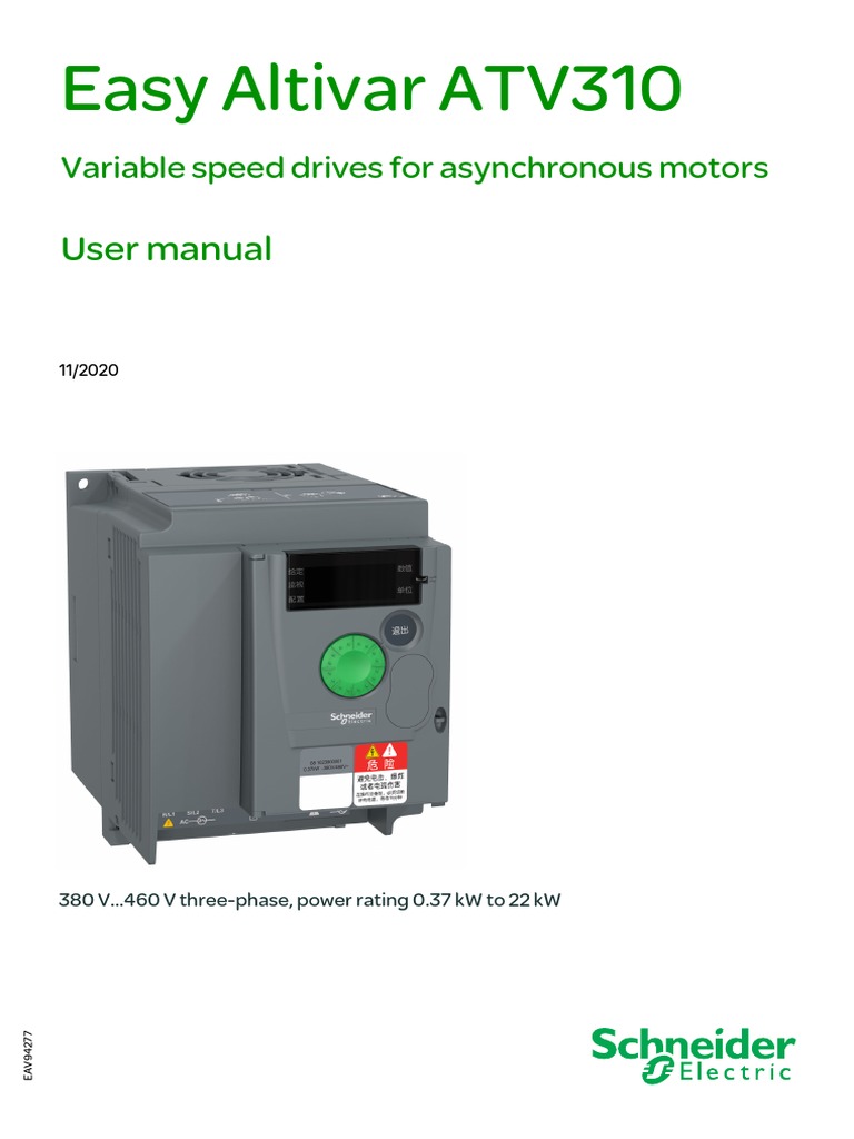 ATV310 User Manual en EAV94277 07 | PDF | Electric Motor | Computer ...