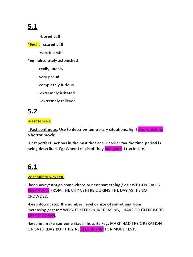English Grammar and Vocabulary Notes: A Comprehensive Collection of ...