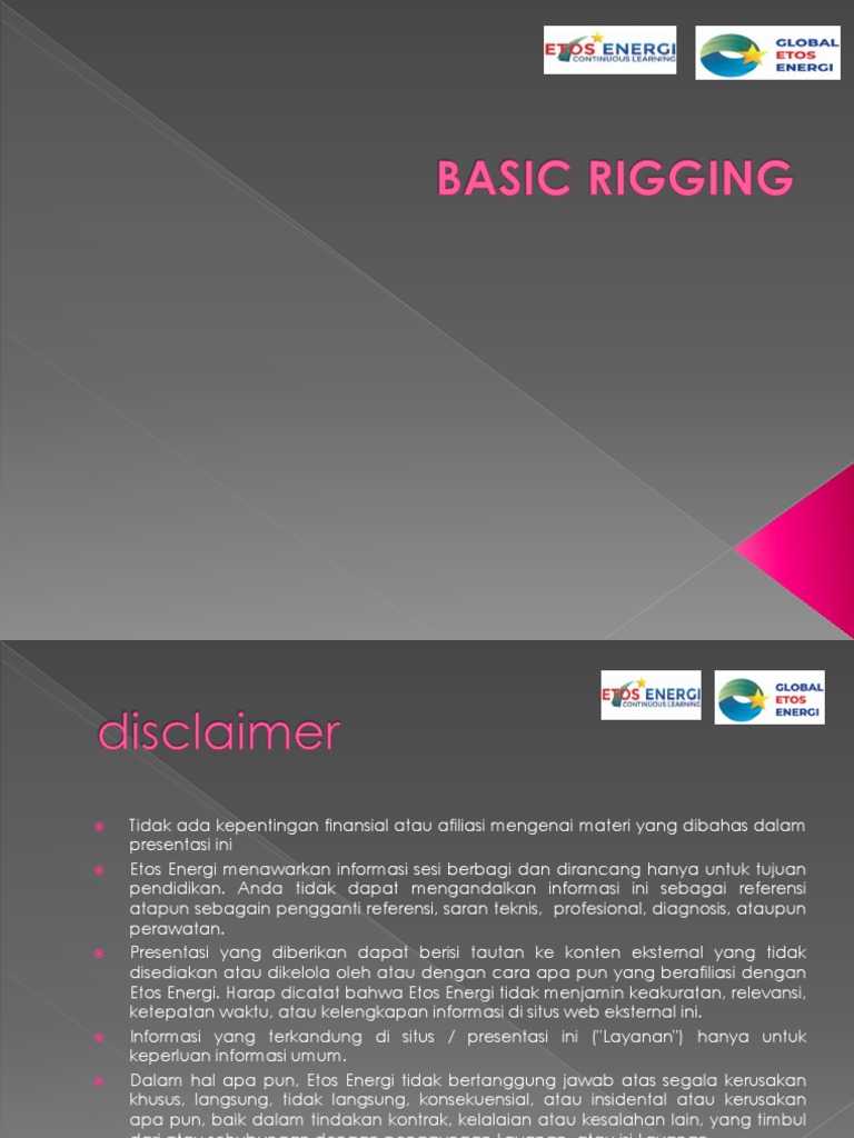 01 Rigging Plan Presentation | PDF