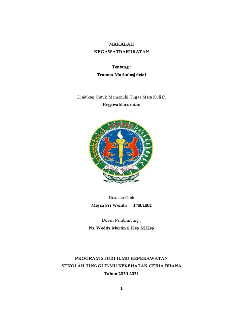 Patofisiologi Trauma Muskuloskeletal | PDF