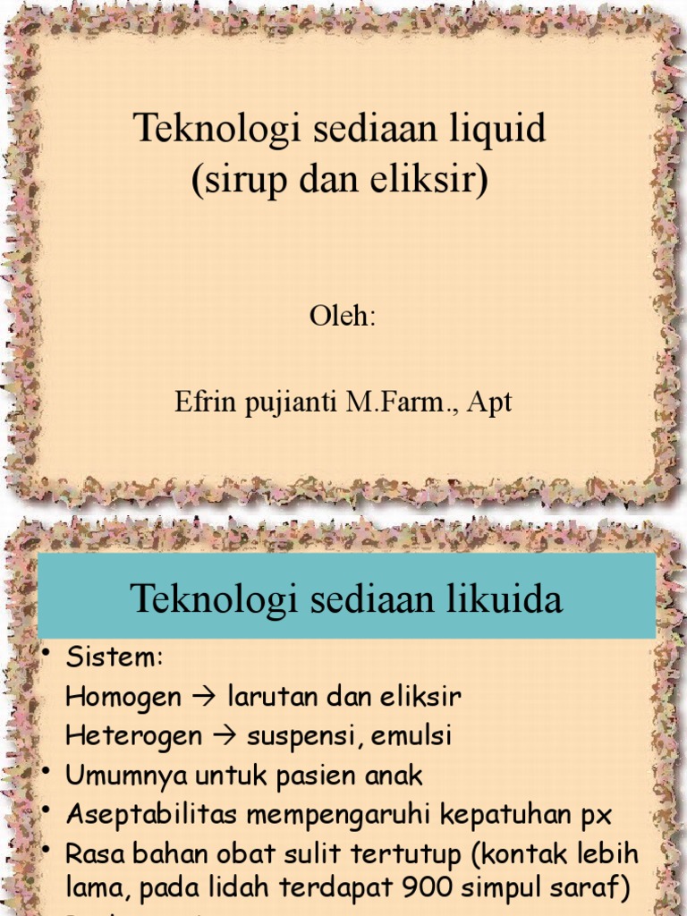 Teknologi Sediaan Liquid | PDF