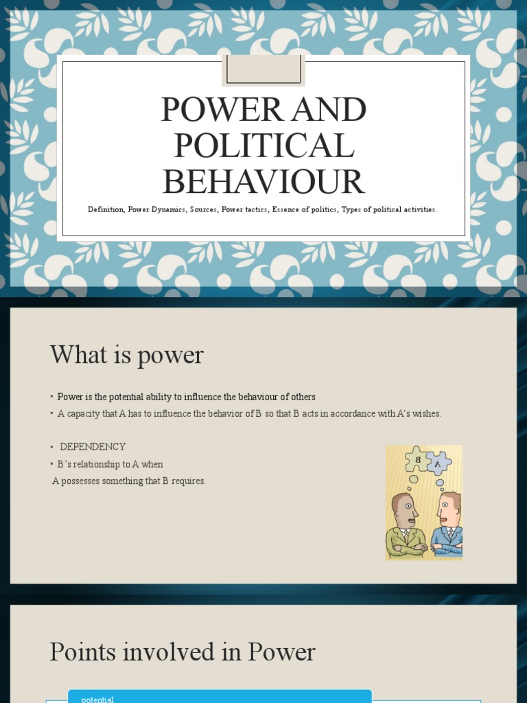 Power Dynamics in Political Behavior | PDF | Power (Social And ...
